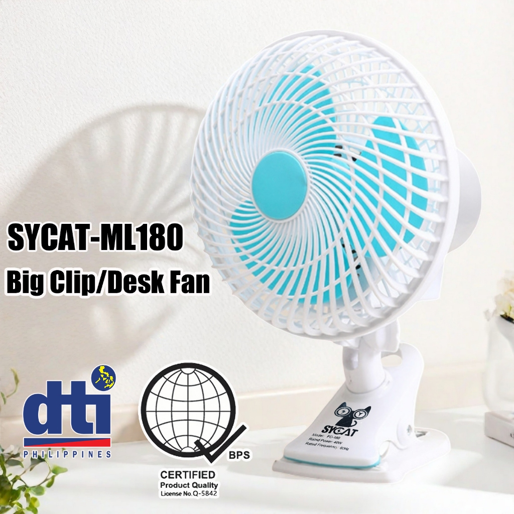 Shaking Head Mute Mini Fan – Portable Oscillating Electric Clip Fan for ...