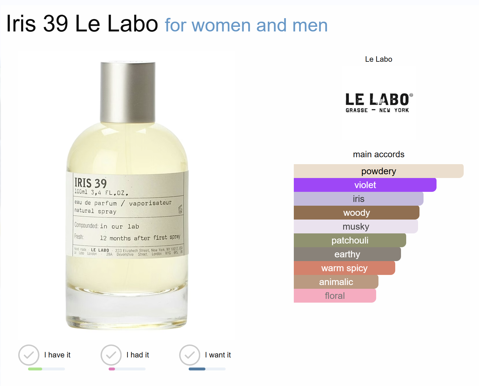 Original Santal 33/ Iris 39 Le Labo Perfume For Women And Men Long Lasting EDP 100ml | Shopee ...