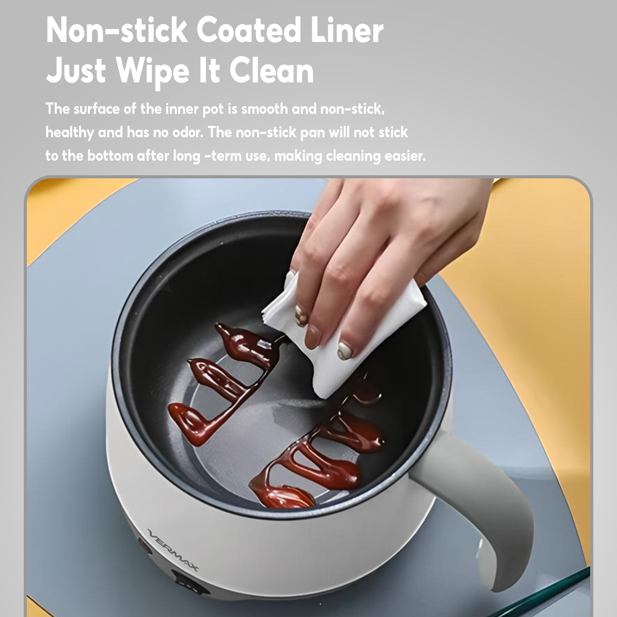 Vermax Mini Rice Cooker 2L Non Stick Pan Multil Small Electric Cooker ...