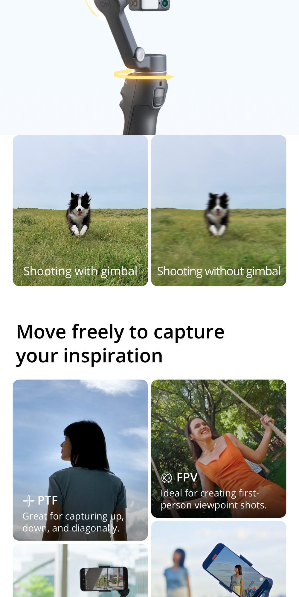 DJI Osmo Mobile 8 - Full-Scene Native Tracking |360° Pan Rotation ...