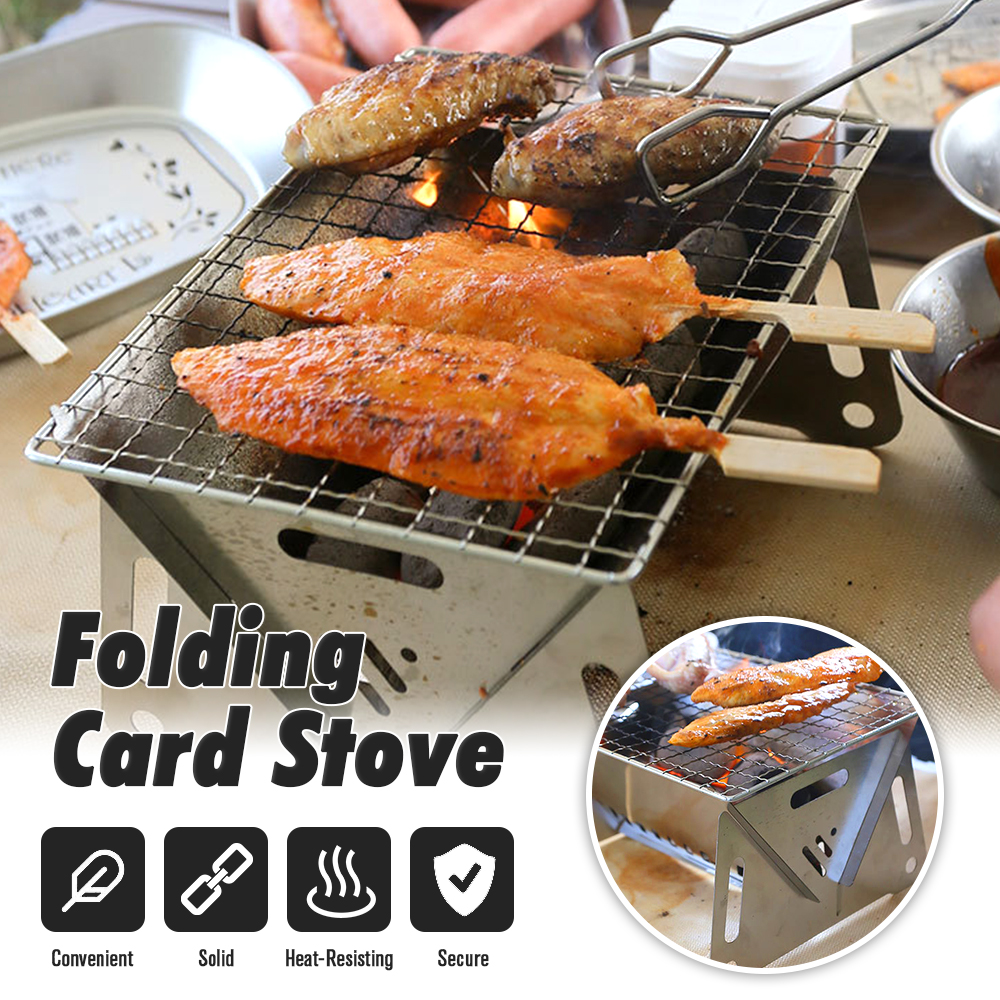 Portable Mini Camping Grill Foldable Barbeque BBQ Grill Portable ...