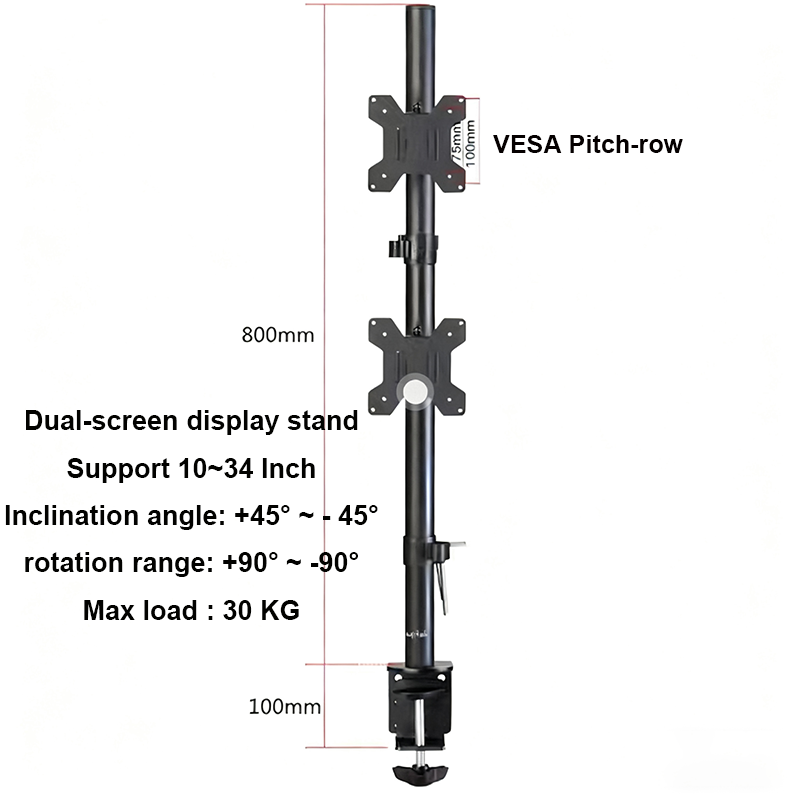 EXPOSE Monitor Stand With Laptop Tray Dual Arm Desk Mount Fully ...