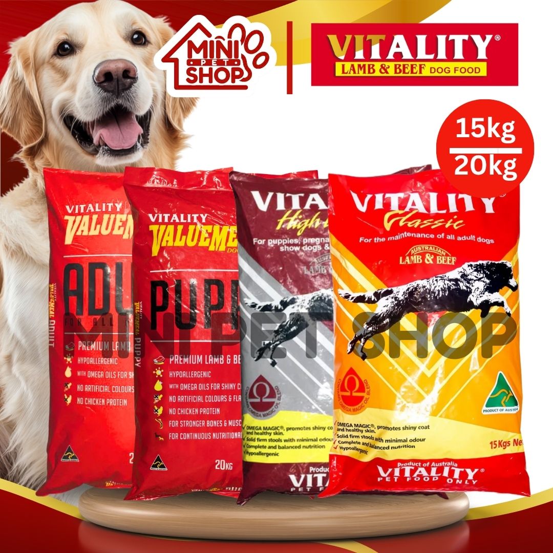 15kg 20kg Vitality ValueMeal All Stages Adult Puppy High Energy Classic ...