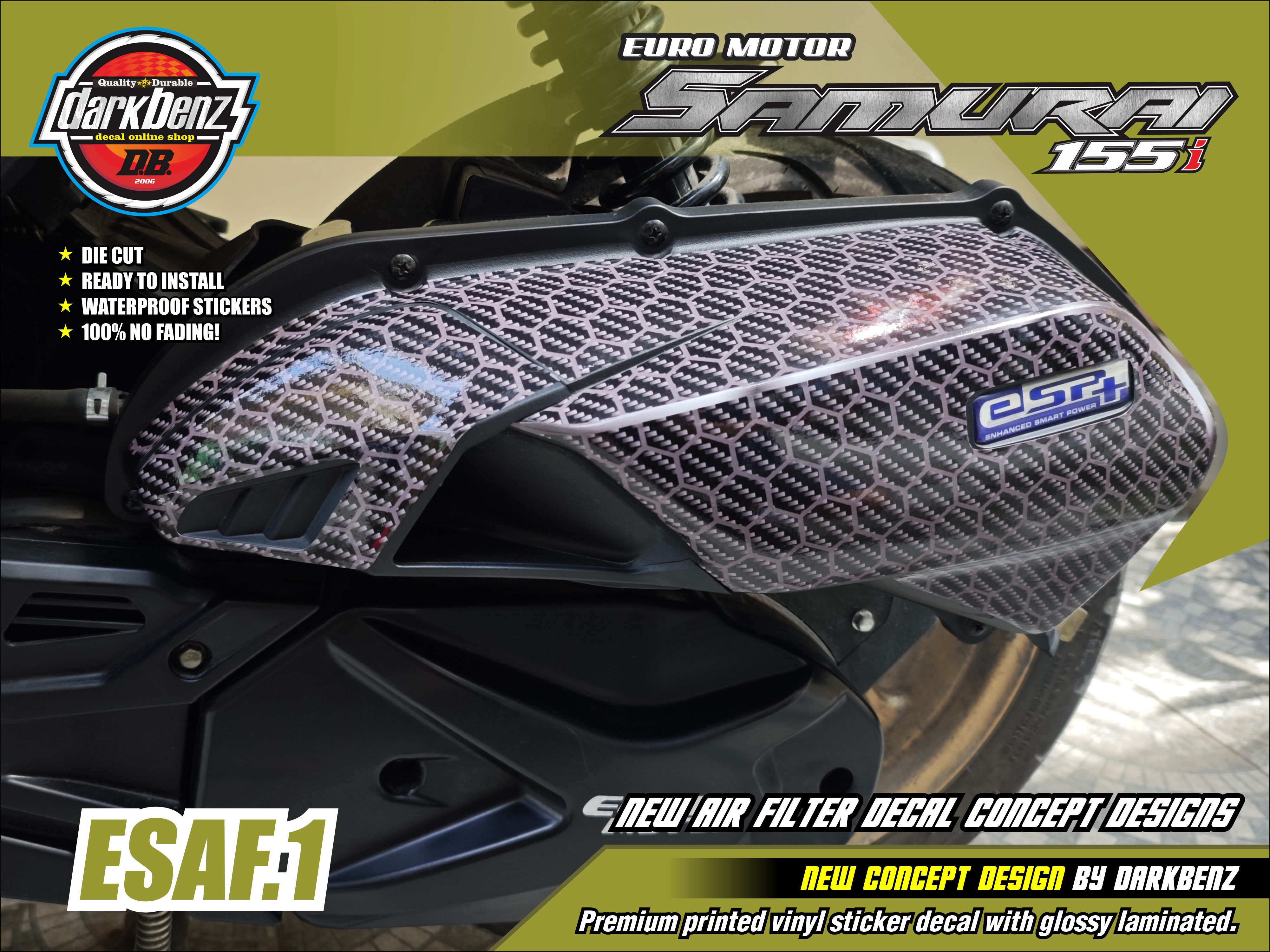Euro Motor Samurai 155i New Concept Quality Printed Sticker Decal ...