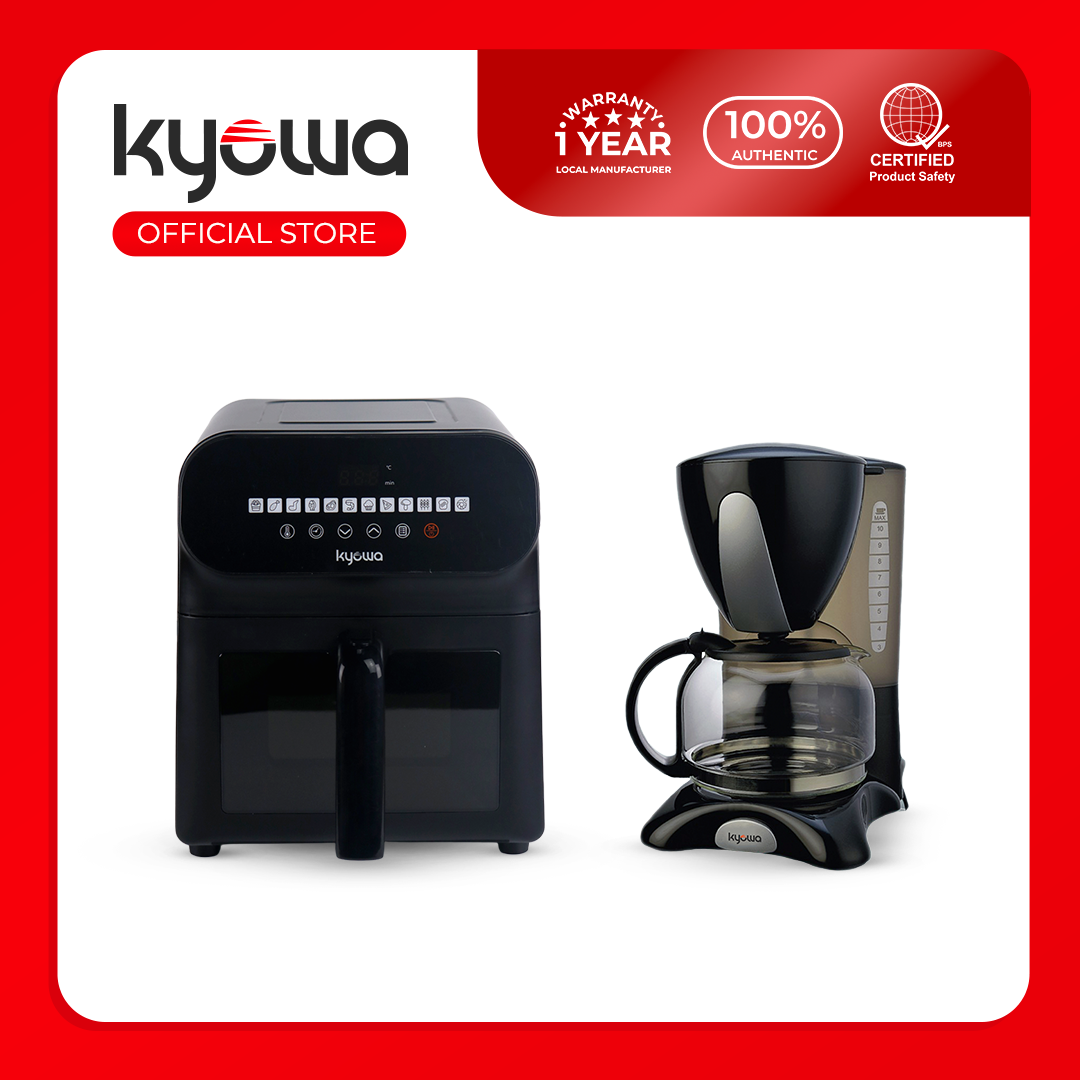 Kyowa Hot and Crunch Set - 5.8 Liters Digital Air Fryer (KW-3833) & 10 ...