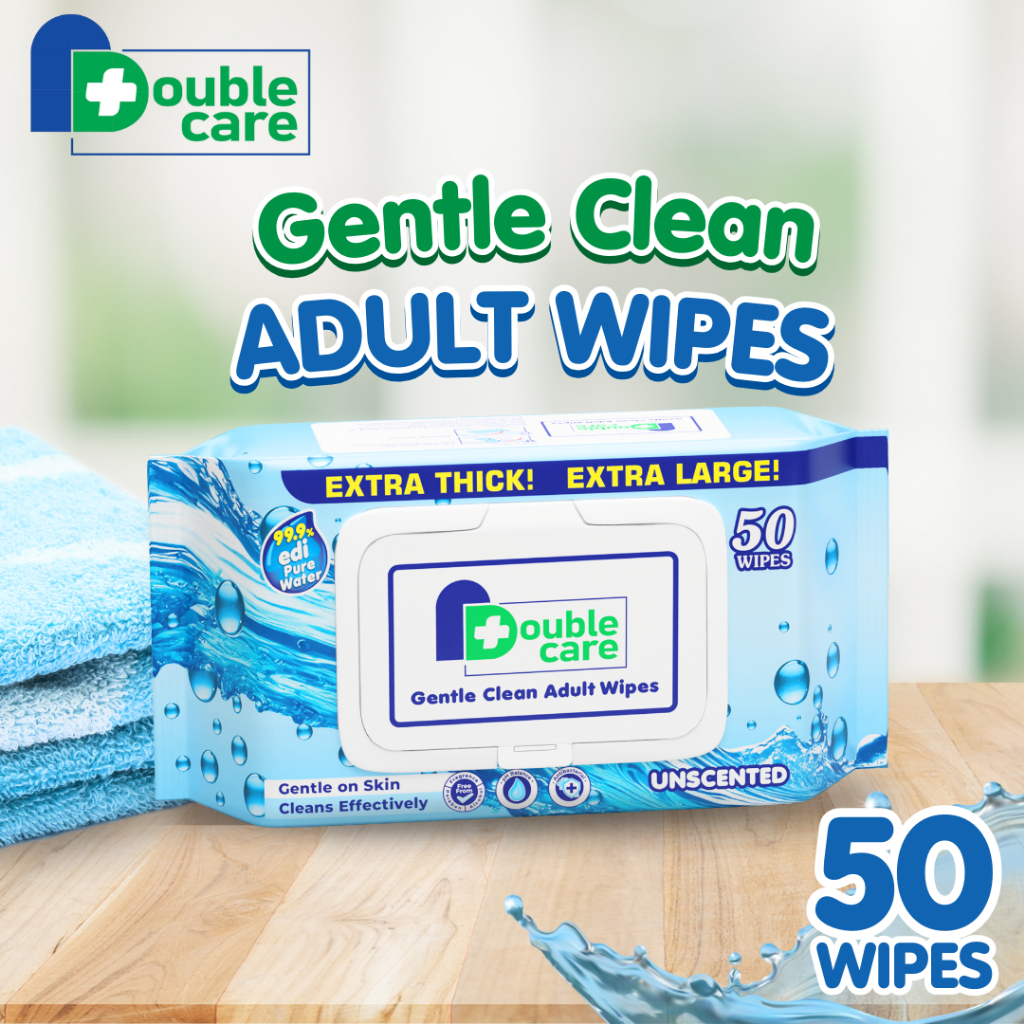 Double Care Adult Wipes Unscented 50s (12 Packs) | MEGA BULK | Extra ...