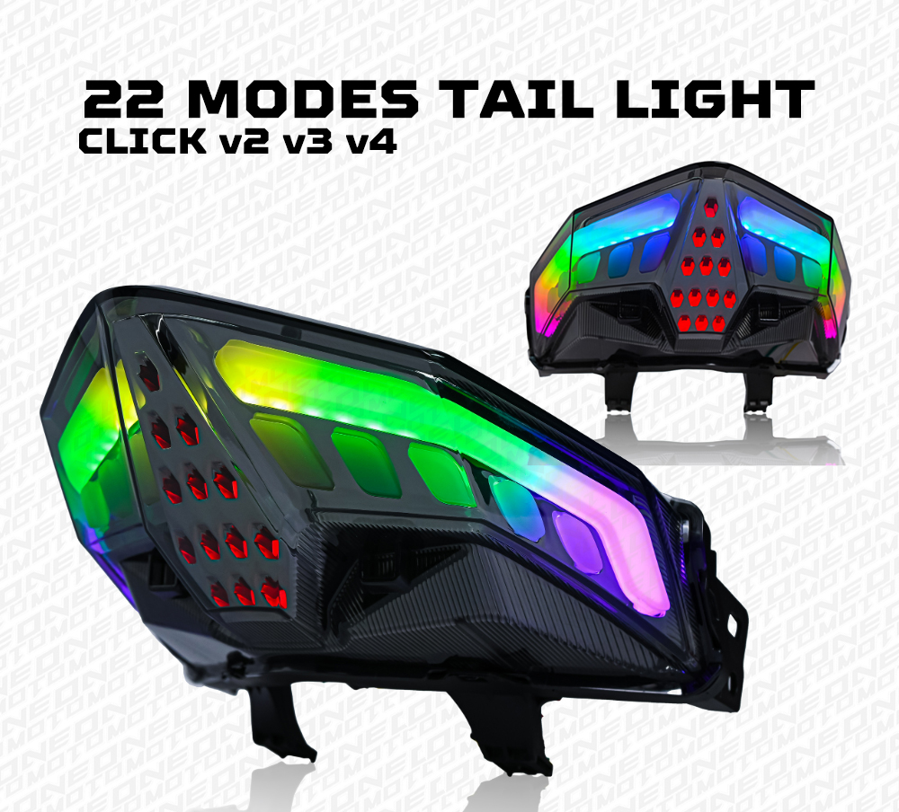 HONDA Click LED Tail Light for 125/150 V3 RGB 22 Modes Motorcycle ...