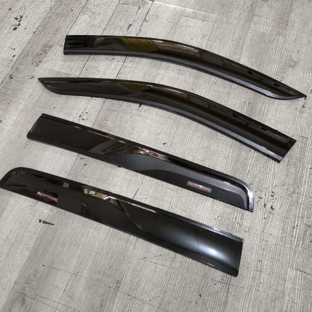 FORD RAPTOR 2023-2026 BLACK RAIN VISOR WITH CARBON TRIMS | Shopee ...