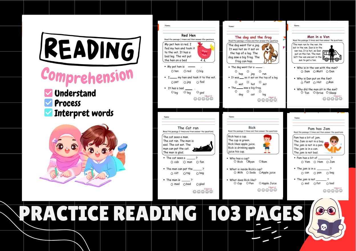 100+ pages English Reading Books for Kids (3–7 yrs) Beginner Level CVC ...
