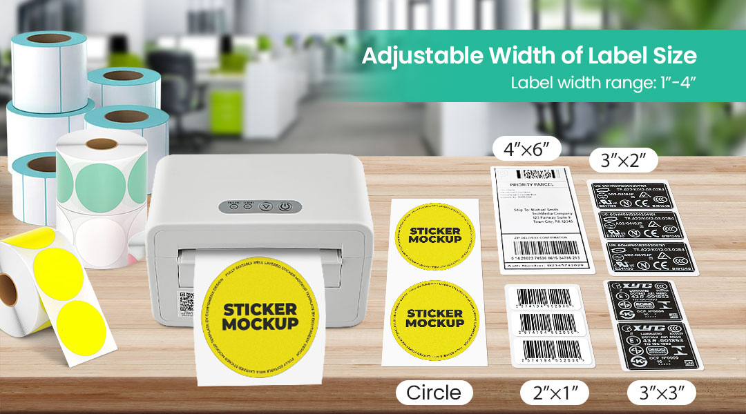Grozziie A6 Bluetooth Thermal Printer USB iOS Android Waybill Barcode ...