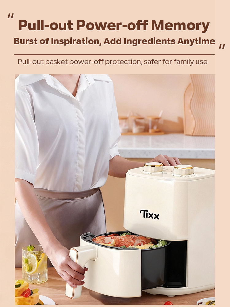 Tixx Air Fryer 3.5L Capacity Multifunctional Dual Knob With Timer 1400W ...