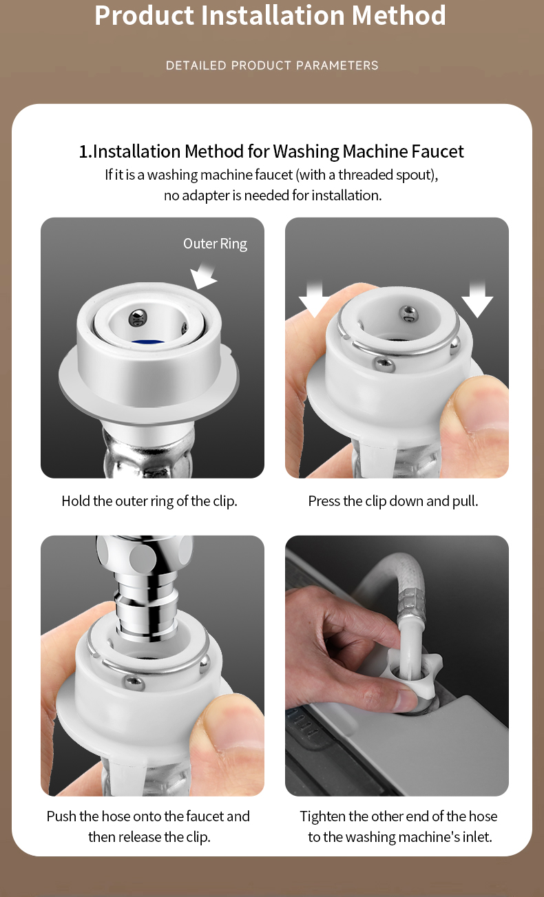 Universal interface for automatic water stop universal joint of washing ...