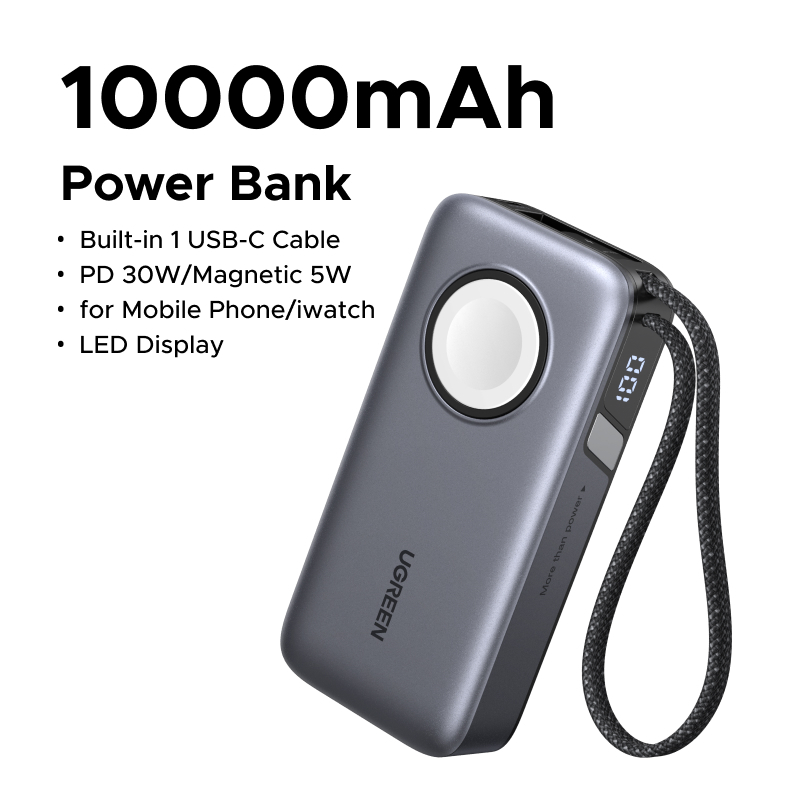 [SUPER SALE] UGREEN 10000mAh 30W PD Power Bank Wireless Magnetic ...