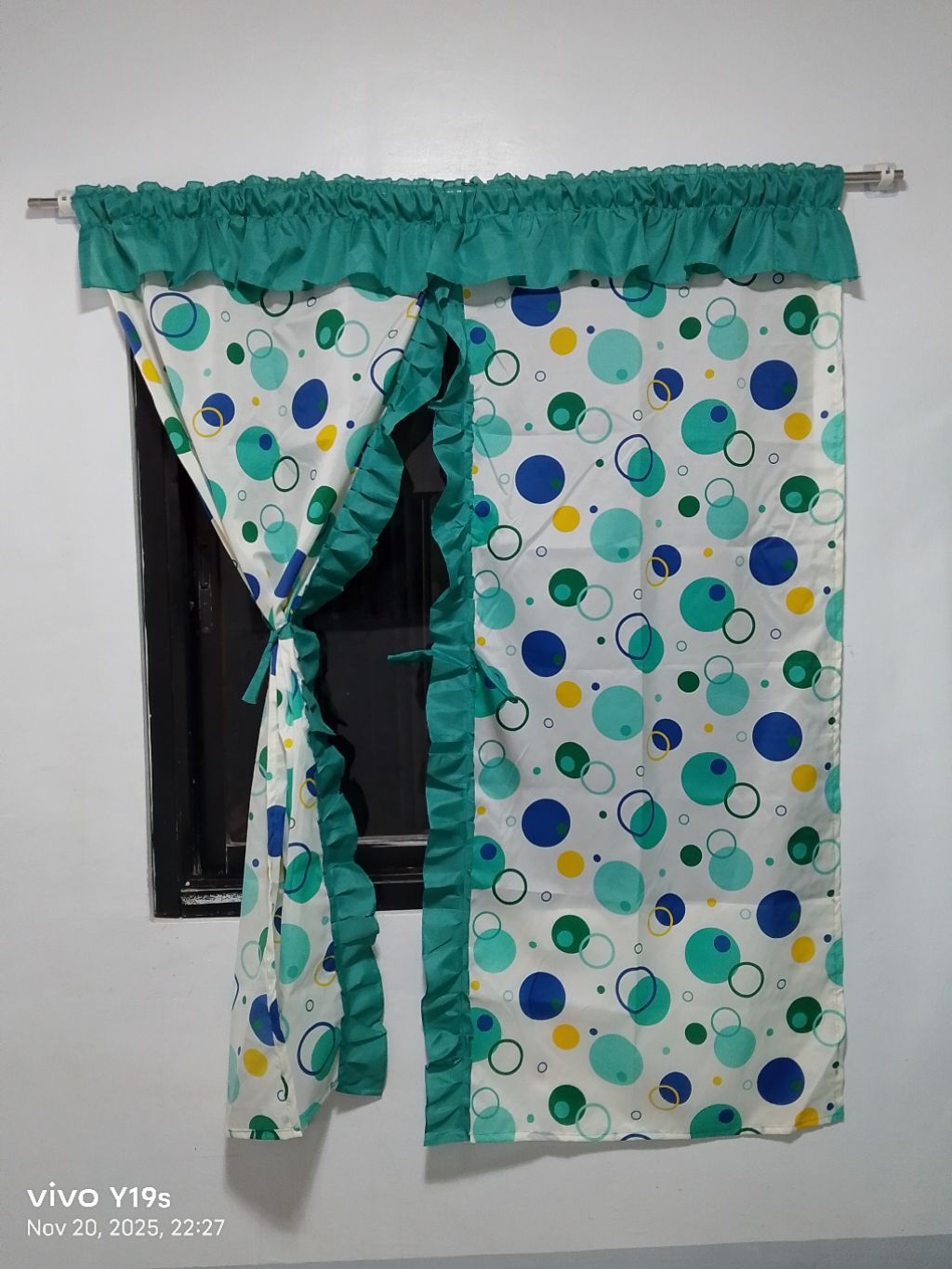 Teal Green color of the year 2026 bilog design matchy window/curtain ...