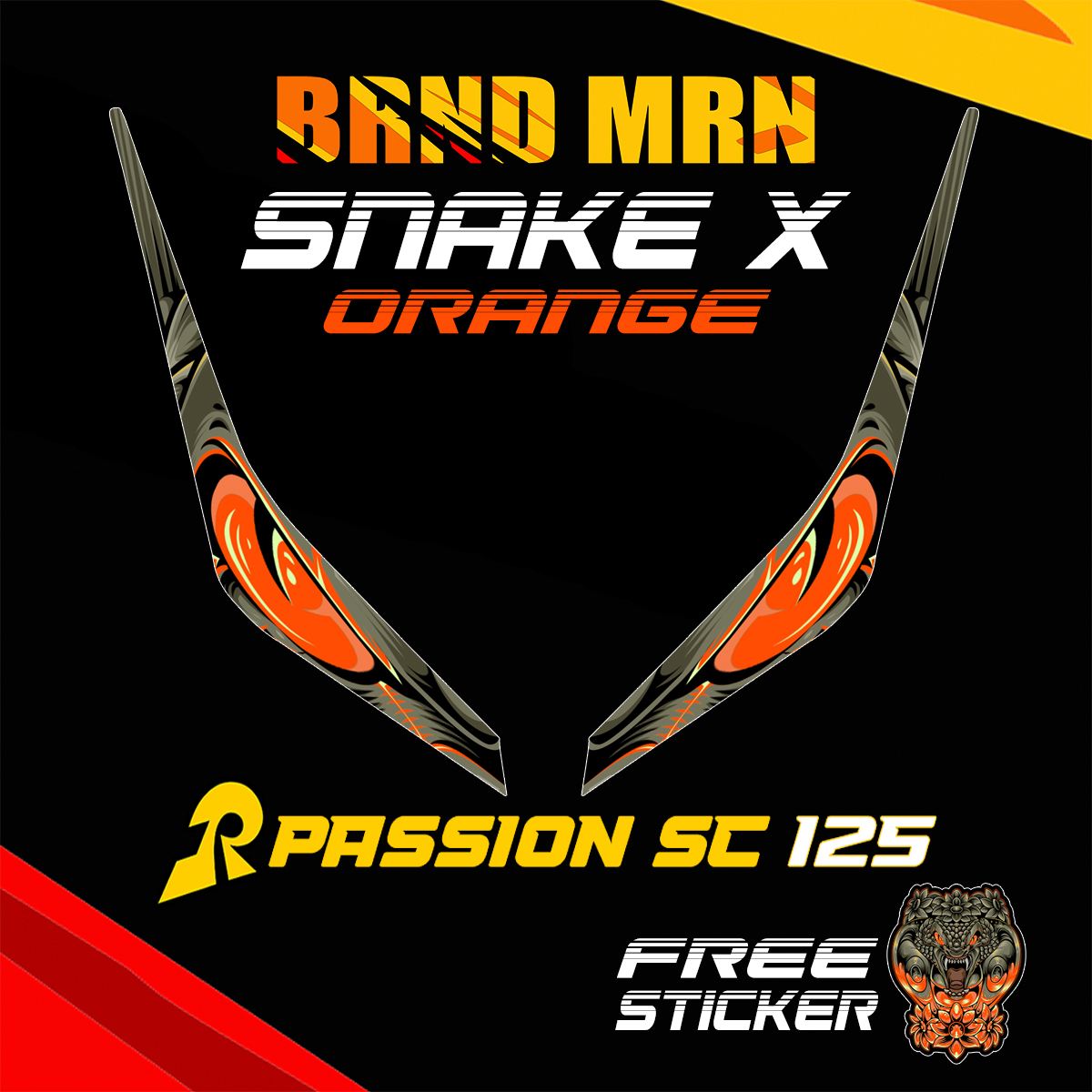 RUSI PASSION SC 125 CARB EYE STICKER TINT PROTECTOR XSERIES DESIGN ...