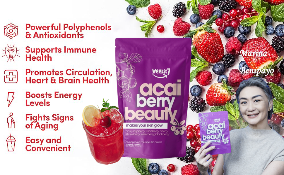Weekit7 Acai Berry Powder Organic Healthy Beauty Juice | Shopee Philippines