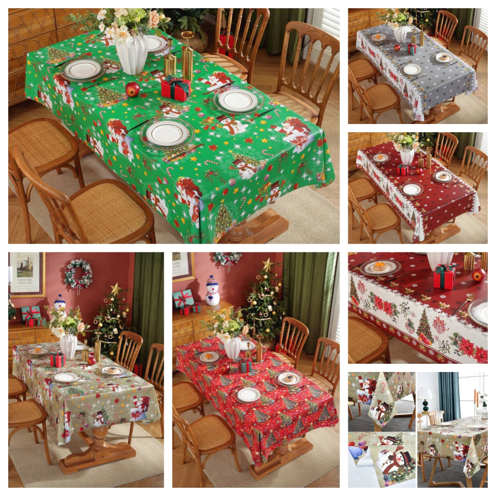 New Yesr Design Table Cloth 4/6/8/10 seater Pvc Table Cover Waterproof ...