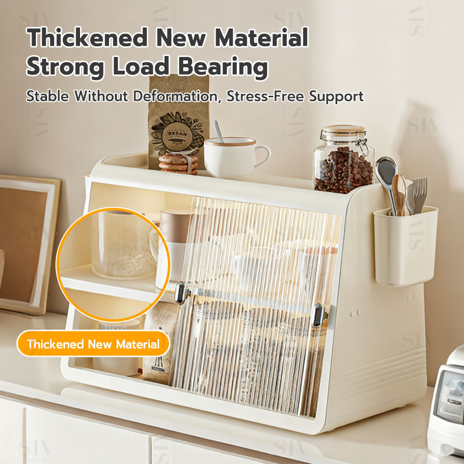 SIV Desktop Plastic Storage Cabinet Tea Coffee Cup Storage Rack Spice ...