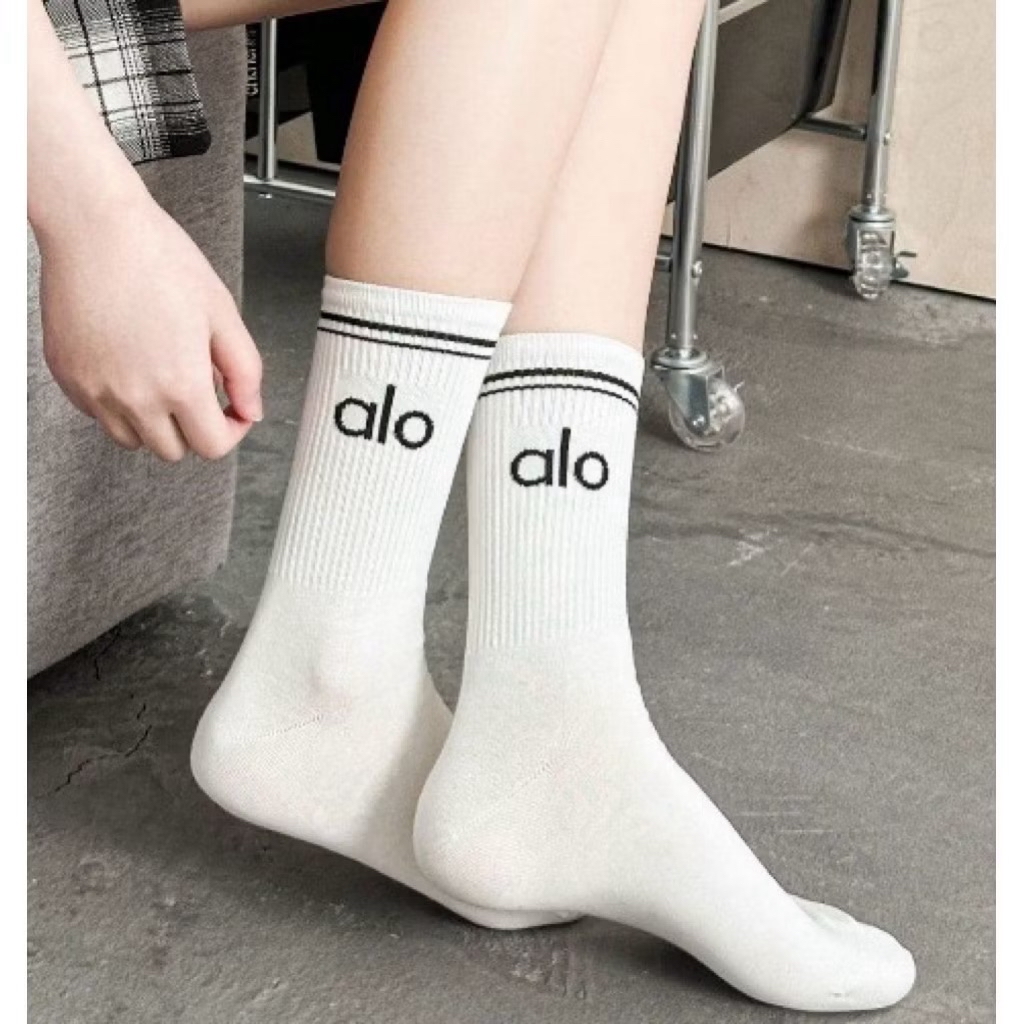 Alo Premium Ribbed Crew Socks – Assorted Colors (Unisex) | Shopee ...