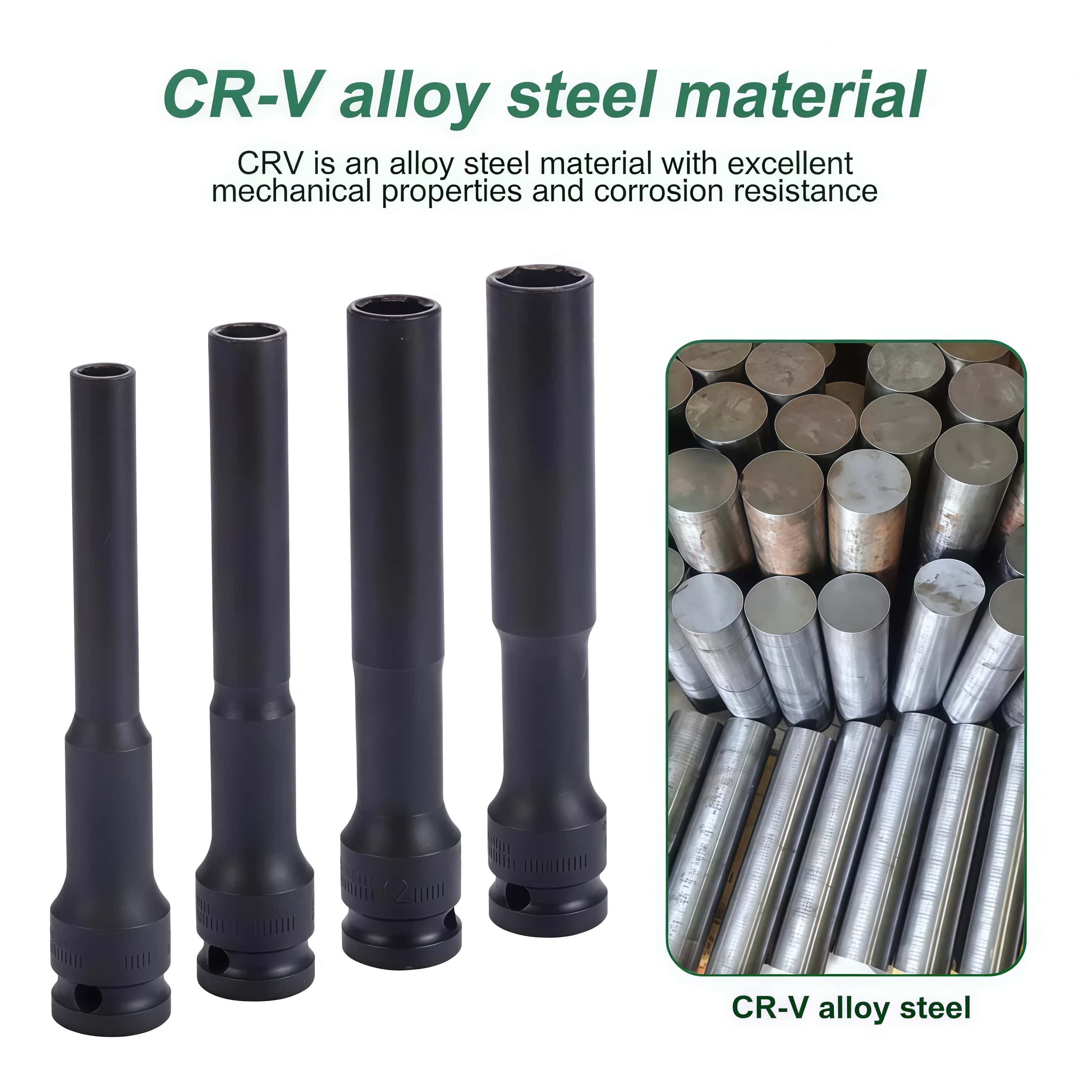 2IN1 8-14mm Long Impact Hex Socket Set Wrench Hex Socket with Variation ...