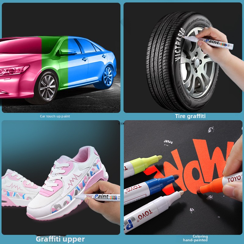 Paint Marker Pen Motorcycle Waterproof Rubber Permanent Car Type ...