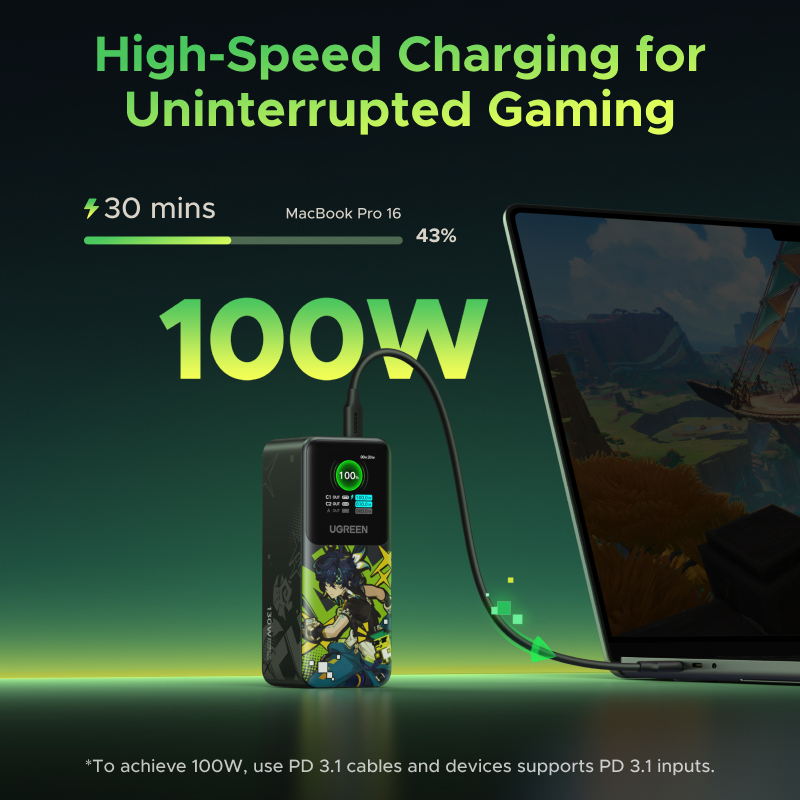 UGREEN Nexode Power Bank Genshin Impact Edition Kinich 20000mAh 130W ...