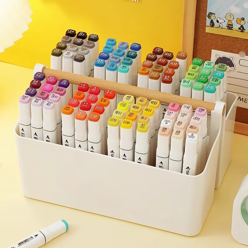 Acrylic Marker Set Large Capacity Square Box Marker Set Acrylic Paint ...