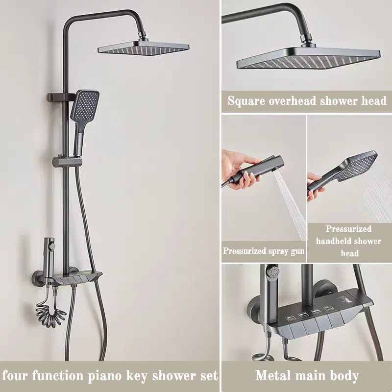 5 in 1 shower set 304 stainless steel bathroom shower overhead shower ...