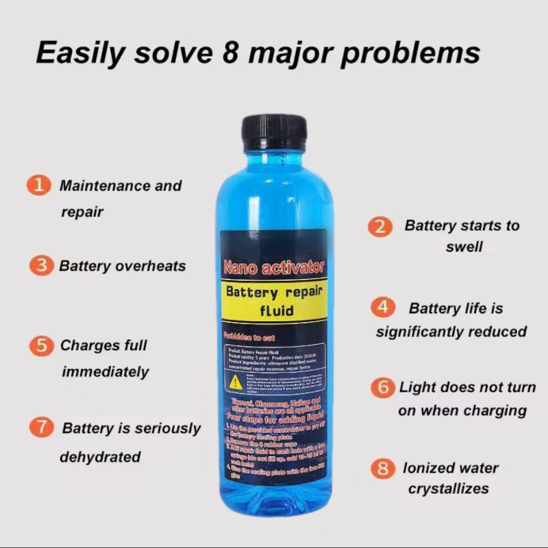 Battery repair fluid for car motorcycle battery solution restore lead ...