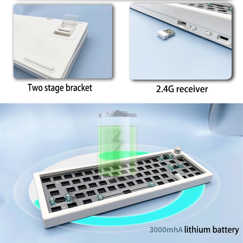 GMK67 Keyboard Kit 65% Hot Swappable Bluetooth 2.4G Wireless RGB ...
