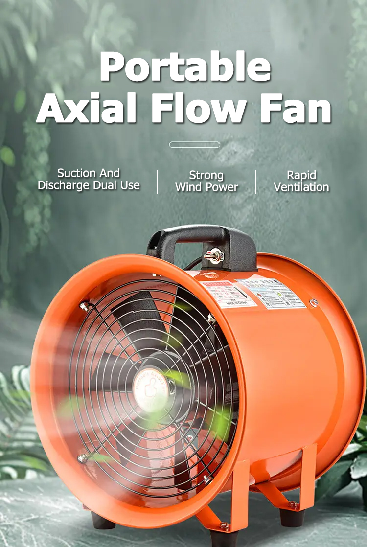 Exhaust Fan 370W Large Air Volume Axial Flow Fan 8/10/12 Inch ...