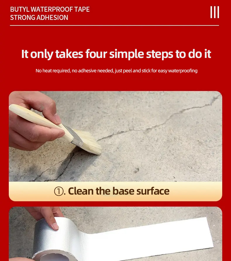 5m Aluminum Foil Sealant Tape Super Adhesive For Roof Leak Crack Pipe ...