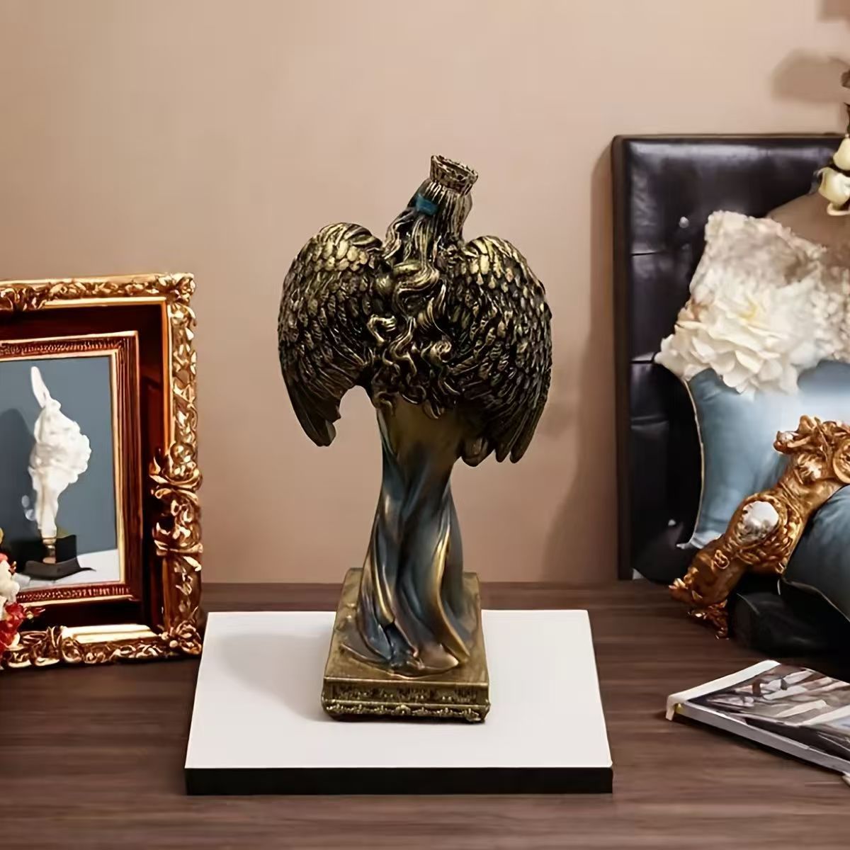 Angel Blindfolded Fortune Statue Office Ancient Greco-Roman Goddess of ...