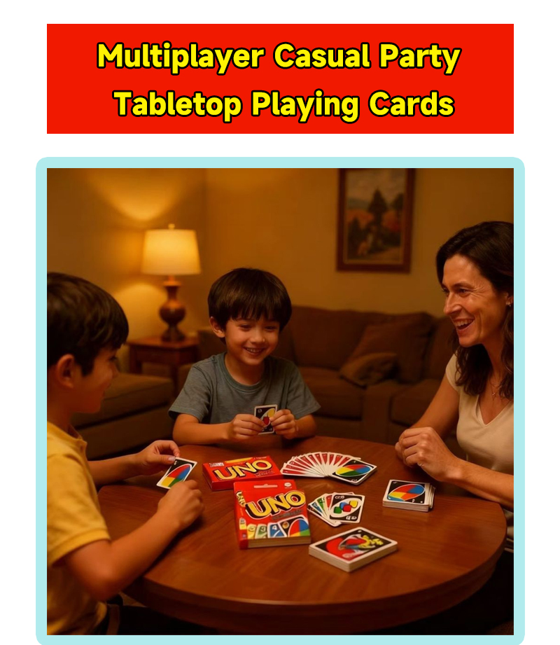 Classic Cartoon UNO Card Game - Multiplayer Casual Party Tabletop ...