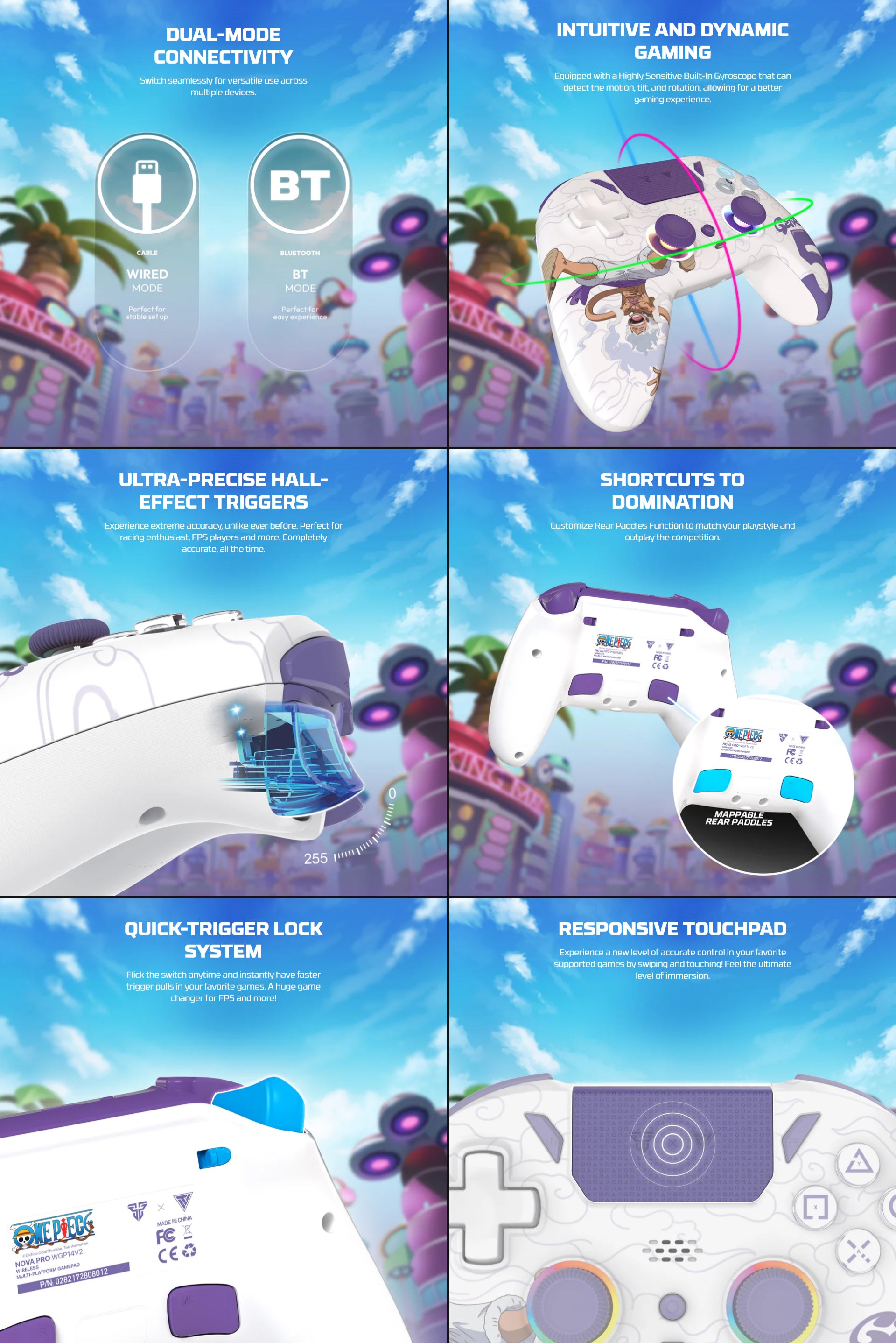 Fantech WGP14 V2 Nova Pro Gamepad One Piece Edition | Shopee Philippines