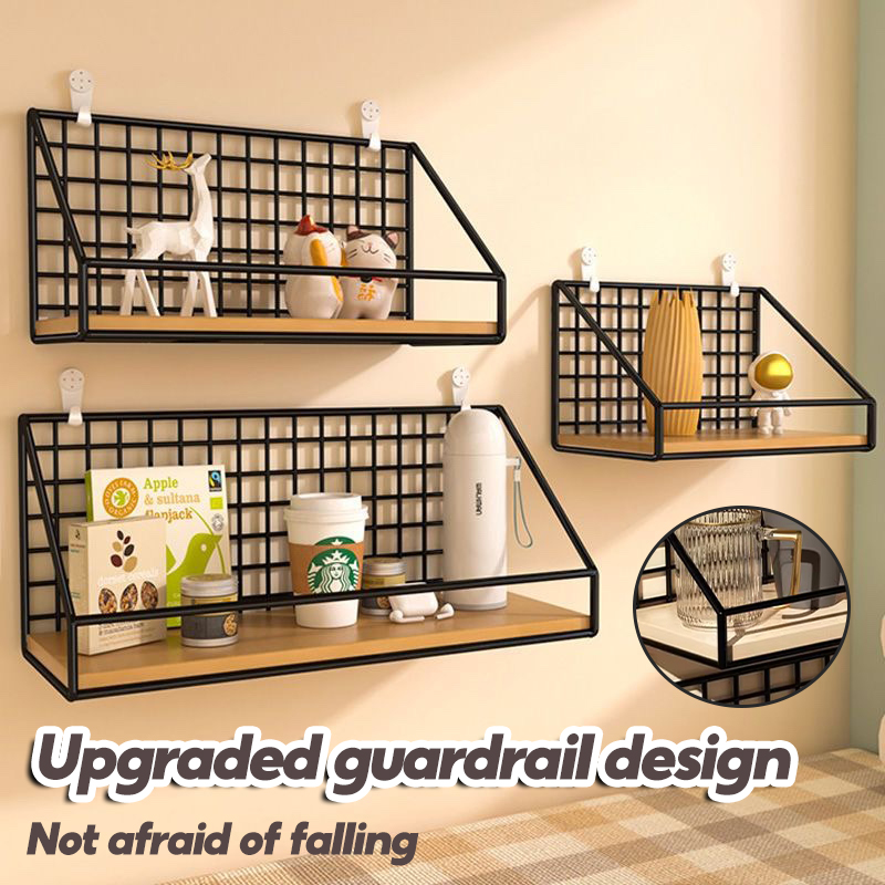 Rules Wall Storage Rack Hanging Metal Rack Home Decor Bathroom Floating Shelves For Wall No ...
