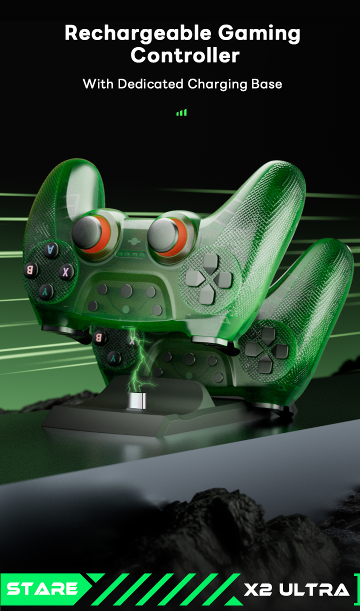 KOORFLY KF-X2 Ultra Rechargeable Game Stick Controller 4K 42K+Games ...