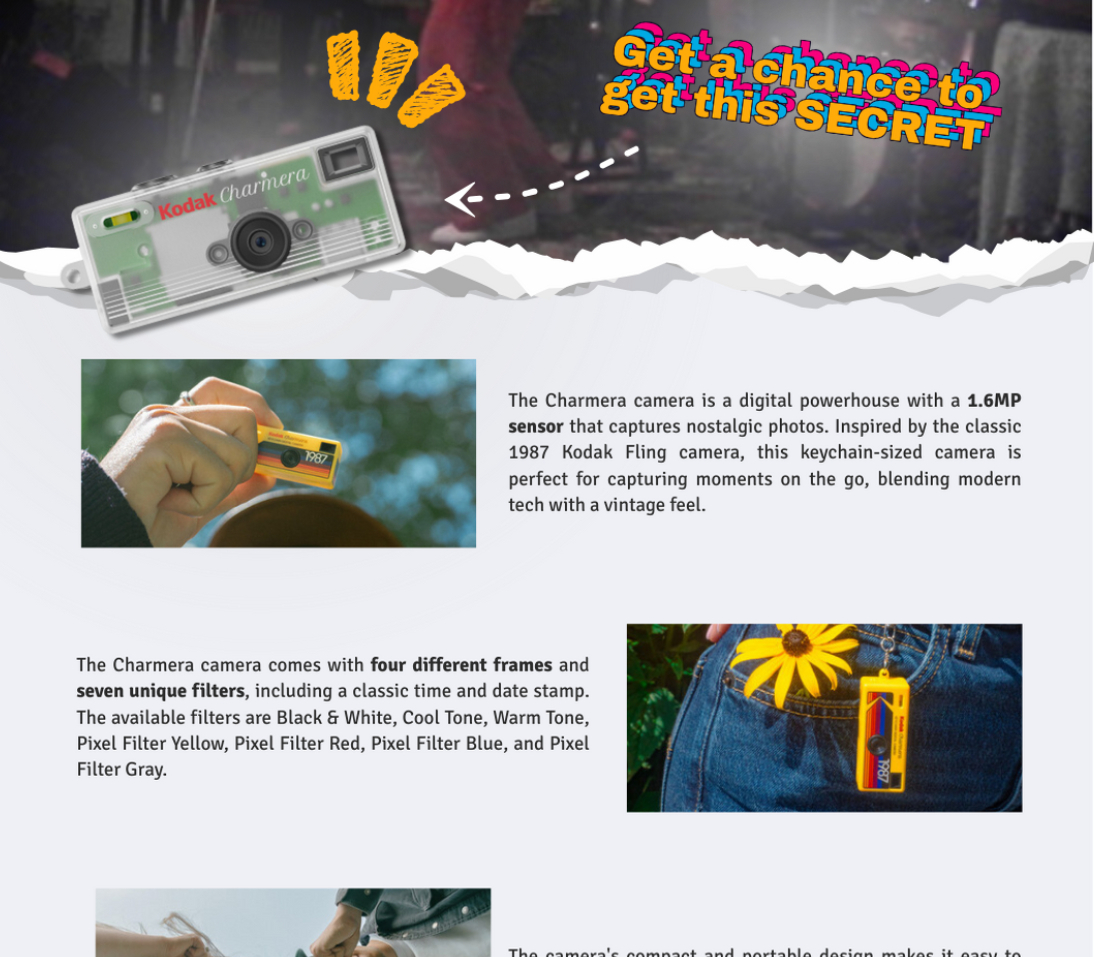Kodak Charmera Keychain Digital Camera Bundle – Retro Mini Vintage ...