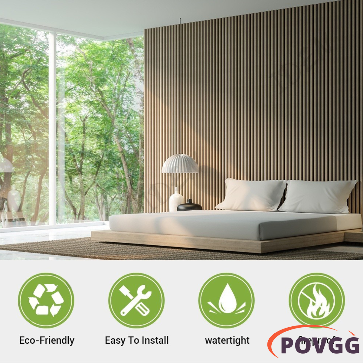 Madaling pag-install WPC wall panel grille Matibay at matibay ...