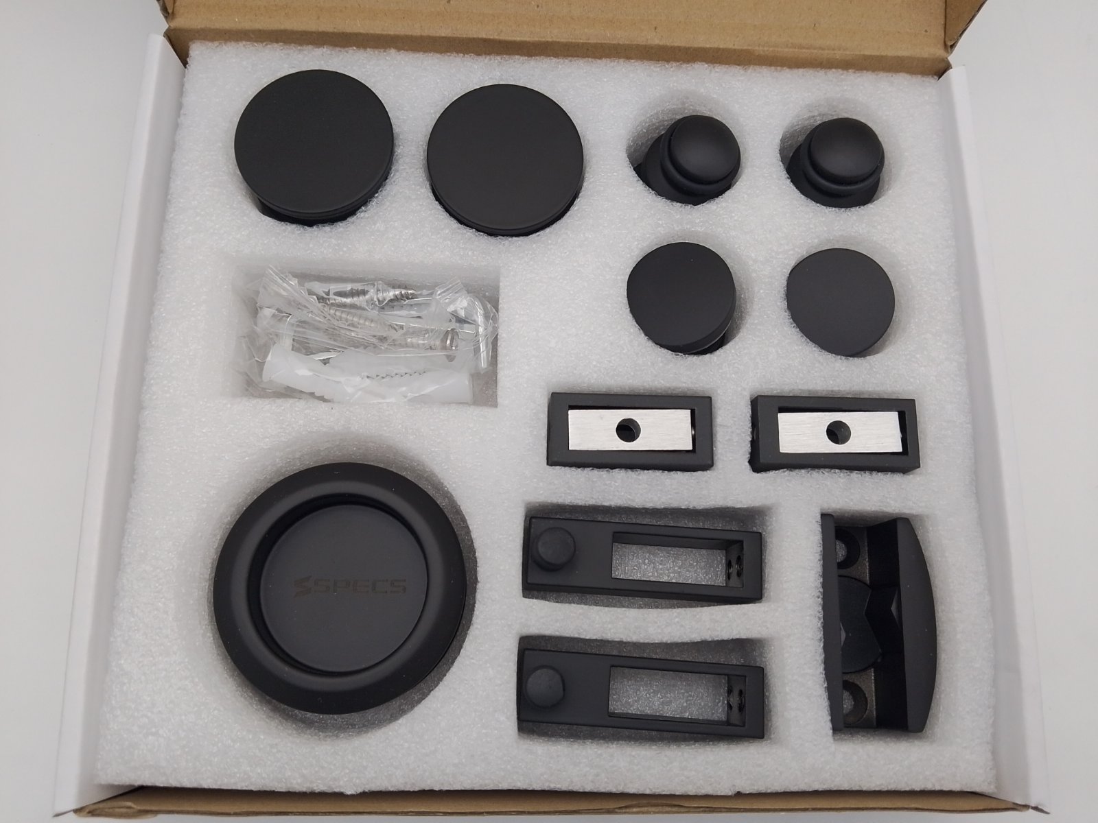 SPECS A-002 Sliding Shower Accessories Flat -Mirror Finish/Matte Black ...