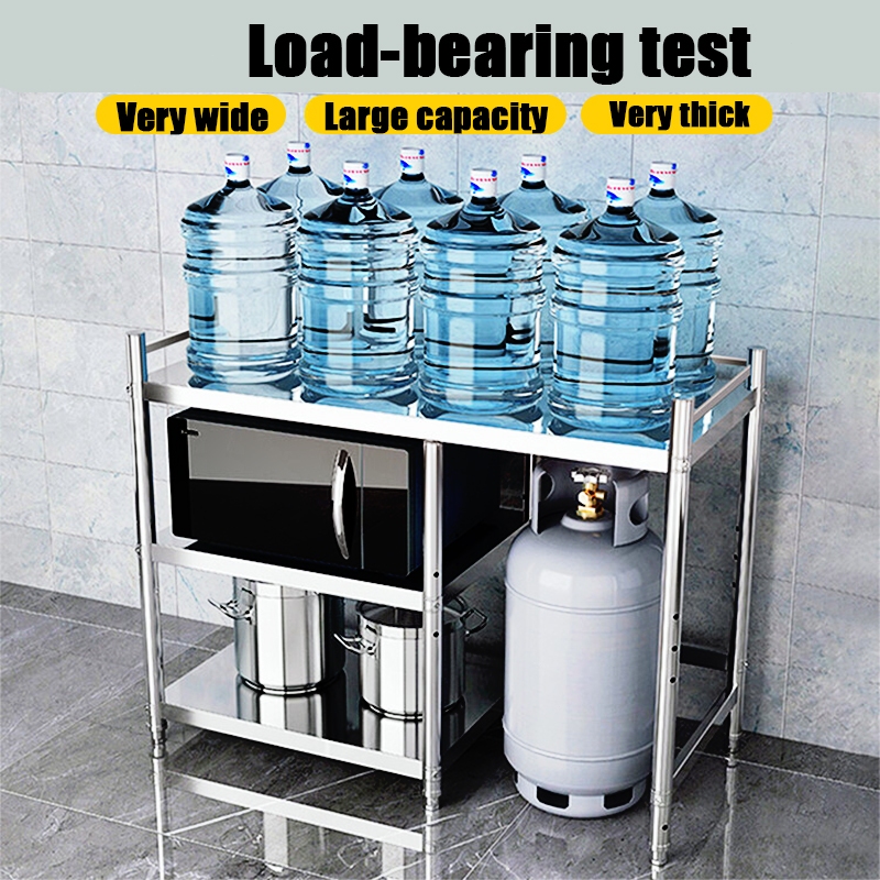 【Thicken 50mm】Kitchen 304 stainless steel shelf console floor-to ...