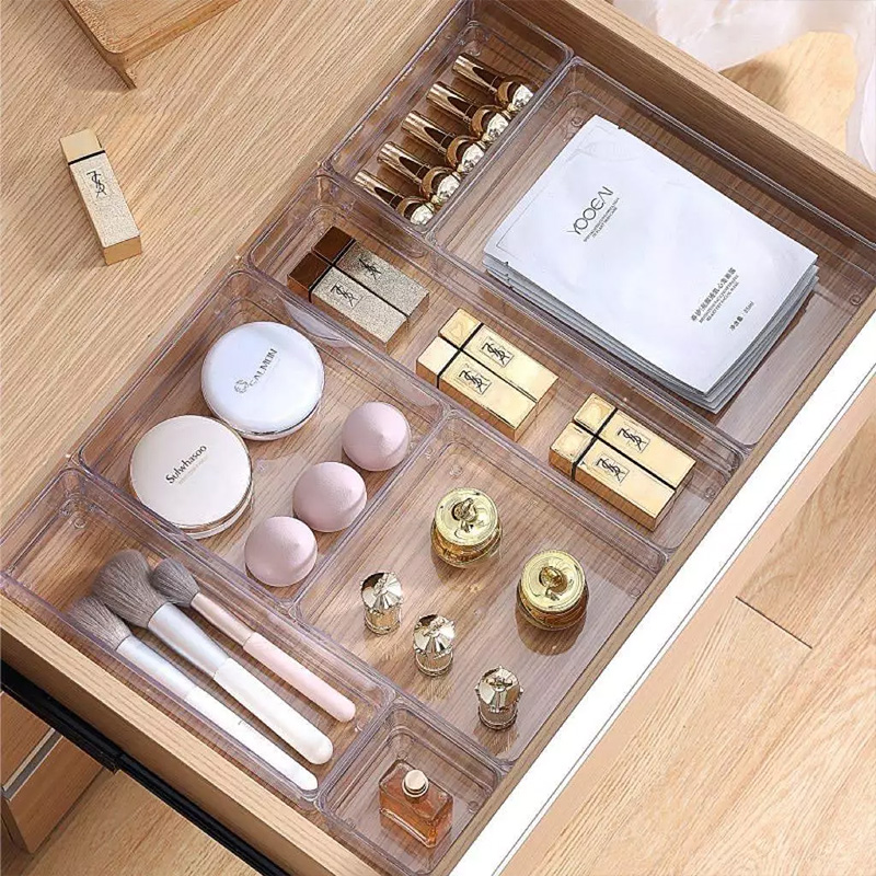 16/25PCS Acrylic Drawer Organizer Set Desk Tray Container Cosmetic ...