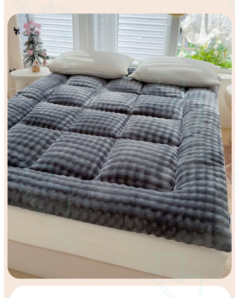 Snug Home Mattress Topper Skin-friendly Warm Mattress Bed Foam Static ...