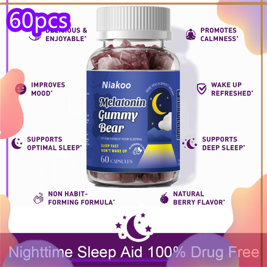 Night Time Beauty Melatonin Collagen Gummies for Restful Sleep Anti ...