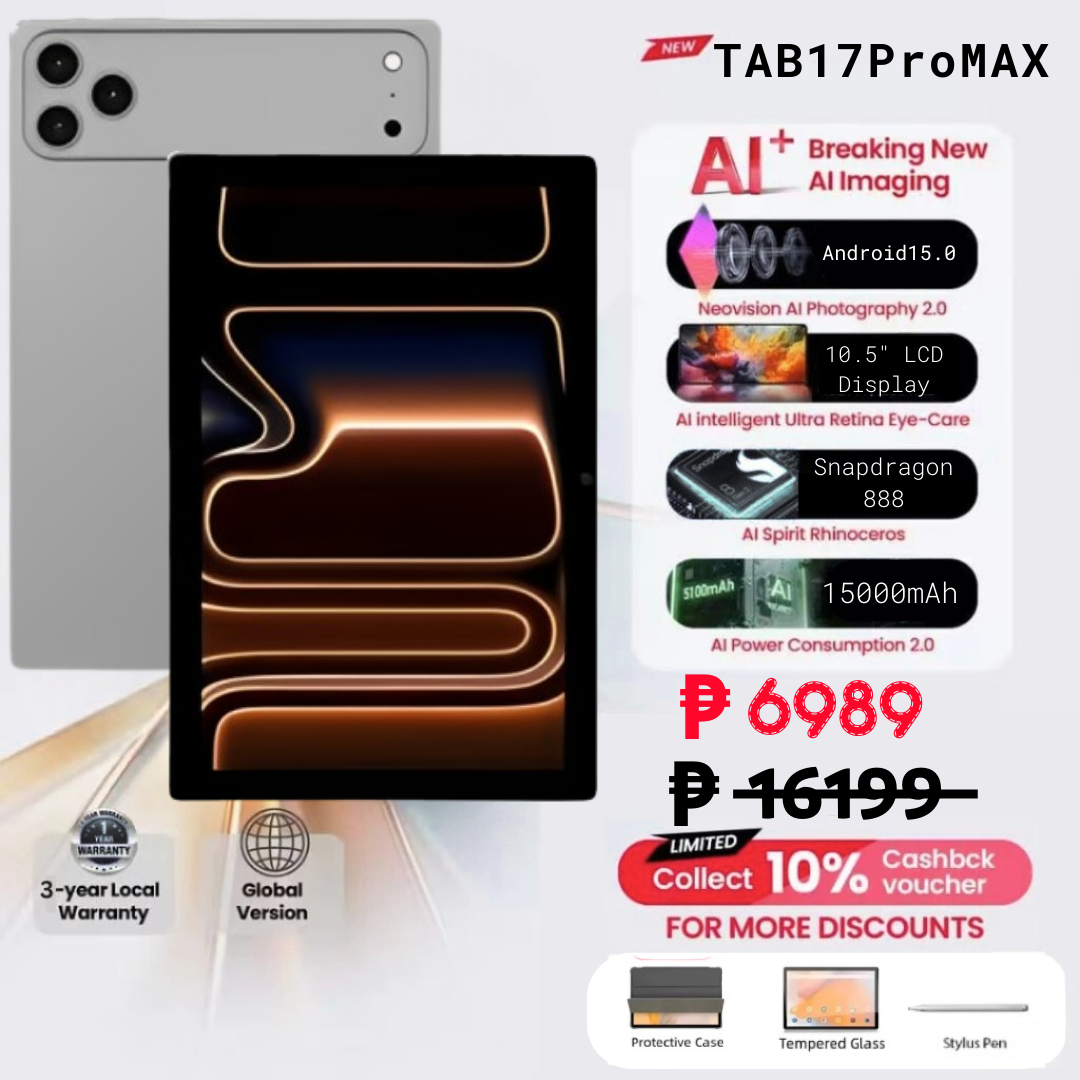 Pad 17 Pro Max 10.5" Tablet | 12GB+512GB | 4G/5G SIM + WiFi | Android ...