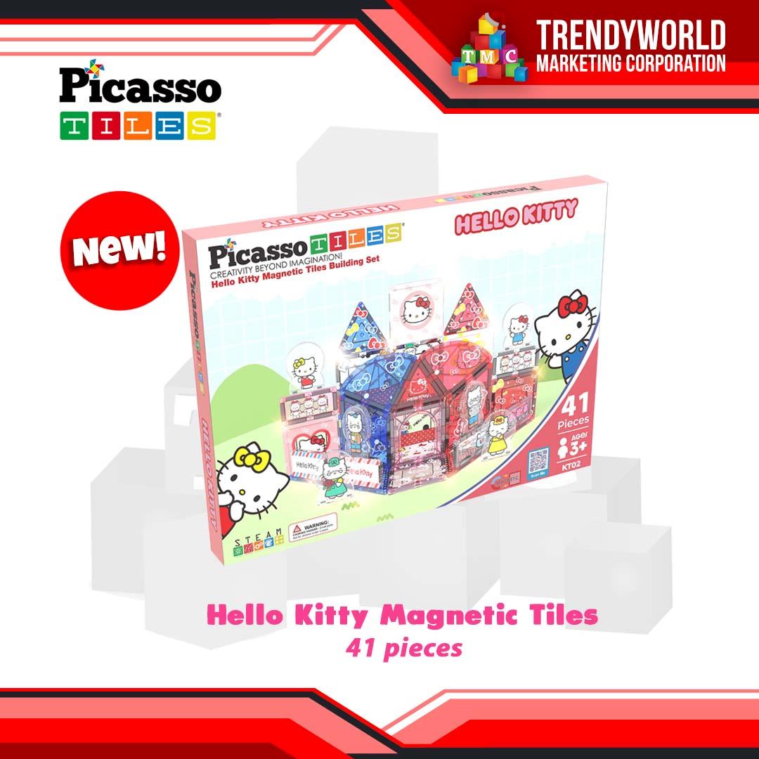 Hello Kitty Picasso Tiles 41 pieces Magnetic Tiles for Kids Ages 3 ...