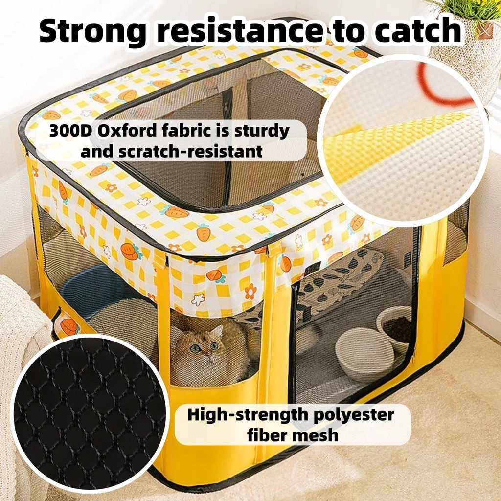 Portable Cat Delivery Room Cat Cage Houses Foldable Cat Dog Playpen Cat ...