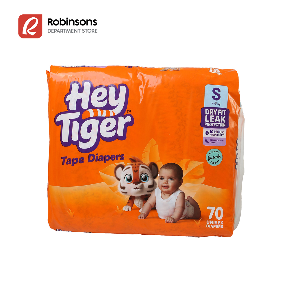 Hey Tiger Taped Diapers Small 70s 4-8kg | Shopee Philippines
