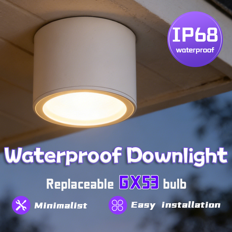 IP65 Waterproot Downlight Replaceable Bulb Pin Light Surface Mounted ...