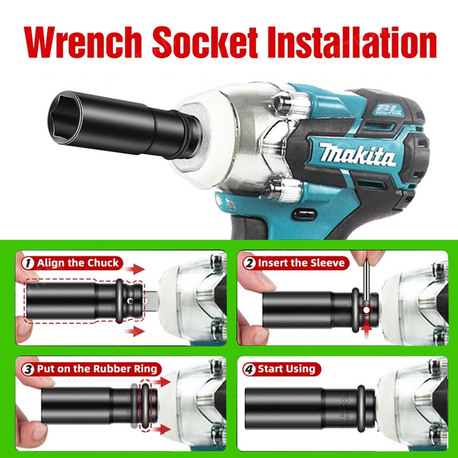 128V 6.0Ah Makita Impact Wrench Cordless Brushless Impact Wrench Power ...